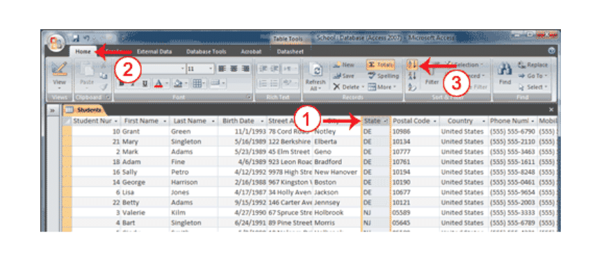 Sorting, Filtering, And Creating Relationships In Access | Kofa Study