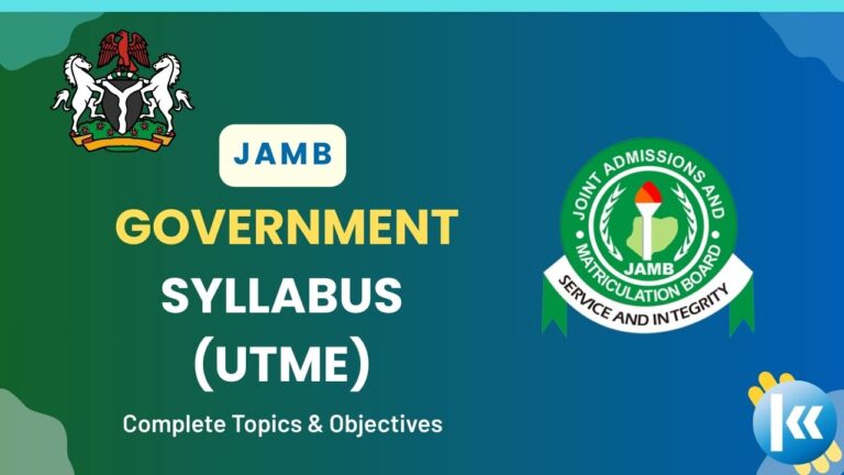 2026 JAMB Government Syllabus (UTME) – Complete Topics & Objectives ...