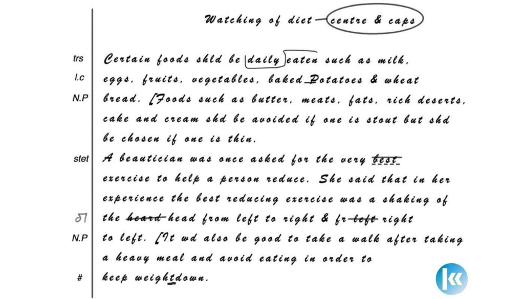Printer's Correction Signs | Kofa Study