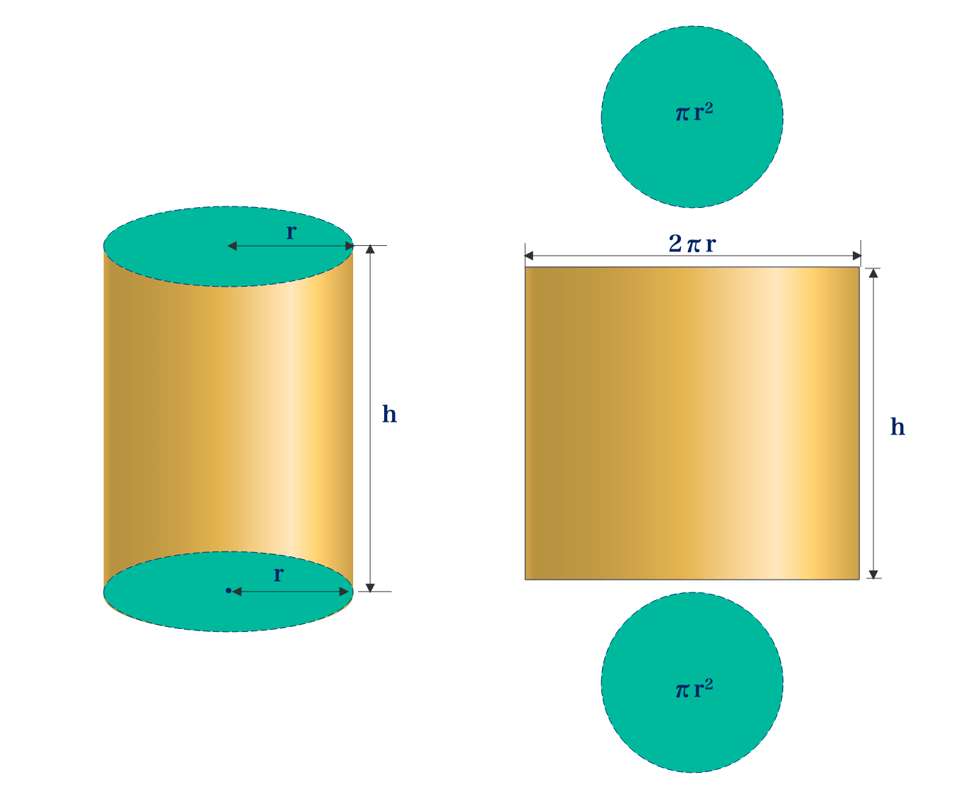 Cylinder (Surface Area, Volume) | Kofa Study
